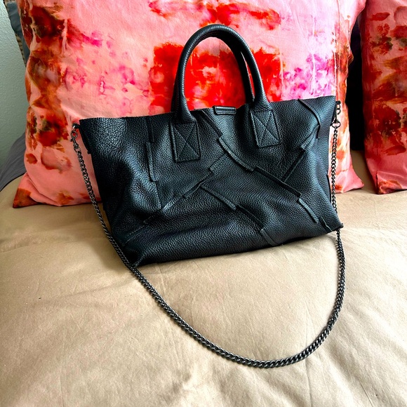 Falor | Bags | Falor Leather Tote With Raw Edged Italian Leather And ...
